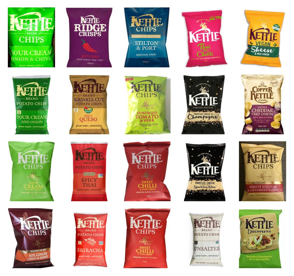 80 variations on a Kettle chip – Museum of Crisps