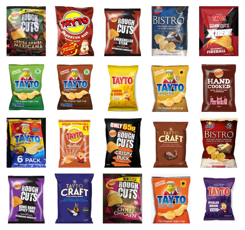 20 Varieties of Tayto’s… and Tayto’s – Museum of Crisps